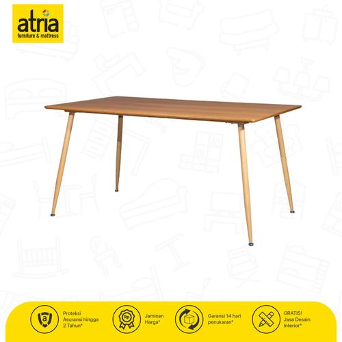 Promo Meja Atria Adella Persegi Panjang Ash Wood Metal Leg Kayu ...
