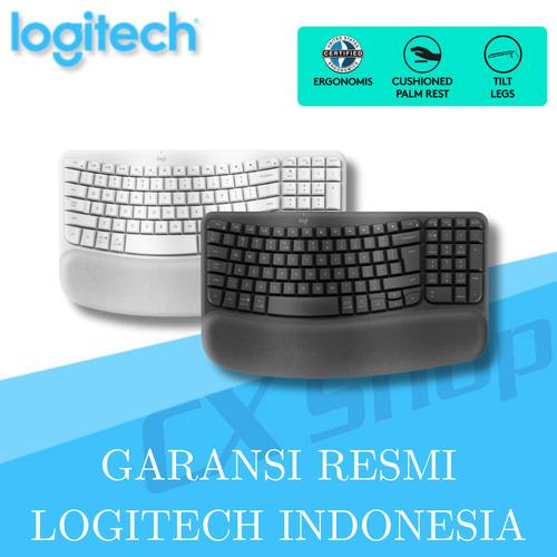 Jual Logitech Wave Keys Keyboard Ergonomic Wireless Bluetooth dan Palm ...