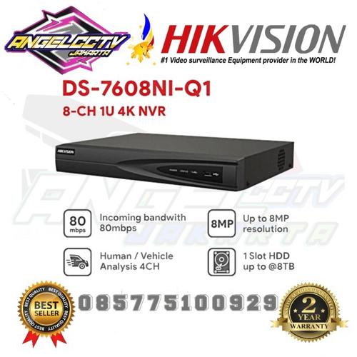 Jual NVR HIK VISION 8 CHANNEL DS-7608NI-QI + HARDISK 1TB/1000GB ...