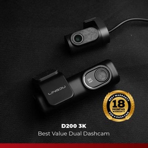Promo Lingdu Dashcam D200- 3K (Front 2K+ Rear 1K)-Night Vision-Built in GPS - CAM+KIT+INSTAL ...