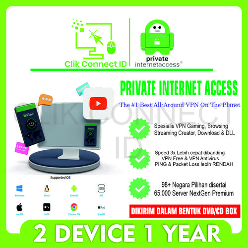 Jual VPN Private Internet Access 2 Device for Windows MAC IOS Android ...
