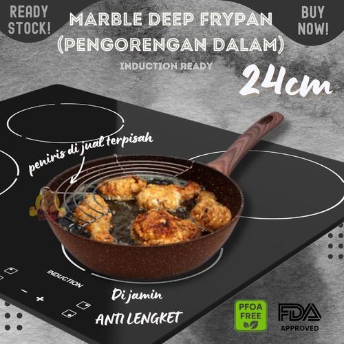 Jual Frypan DEEP Marbel 24CM pengorengan PREMIUM anti lengket INDUKSI ...