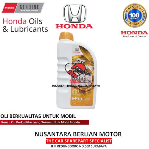 Jual Oli Mesin Mobil Honda E-Pro EPRO Gold 0W-20 Full Sintetik 1 Liter ...