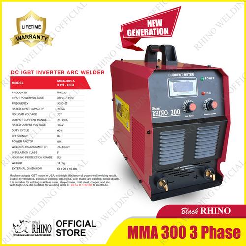 Promo Mesin Las Black RHINO MMA 300 A 3Phase NEW GEN - Jakarta Barat ...