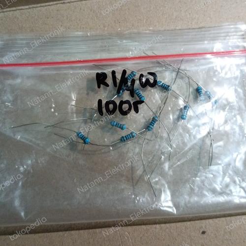Jual 4774 resistor r 0.25w 0,25w 0.25 0,25 watt 100r 100 ohm 1% jepang ...