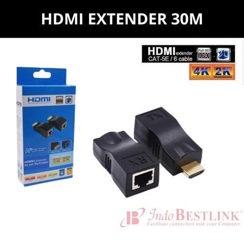Jual HDMI EXTENDER HDMI EXTENSION KABEL LAN ETHERNET 30M RJ45 KECIL ...