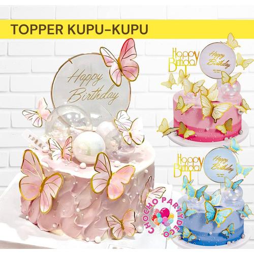 Jual (11pc) Cake Topper Krts KUPU - KUPU - topper kue cake topper ...