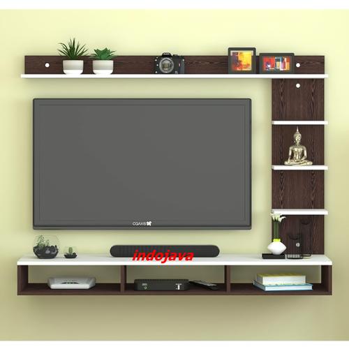 Jual Rak tv Tempel Dinding Minimalis 32-55 inch - Putih - Kota ...