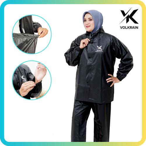 Promo Jas Hujan Setelan Jaket Celana Dewasa Tebal Volkrain Advance Raincoat - Biru, XL - Kab ...