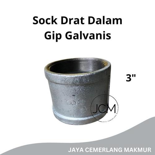 Jual Sock Drat Dalam Galvanis Besi 3" Inch GIP / Socket / Sok Drat ...