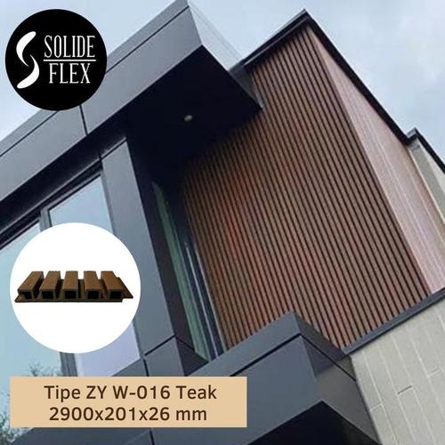 Jual Wall Cladding WPC Dinding Outdoor Wall Panel Warna Teak Solideflex ...