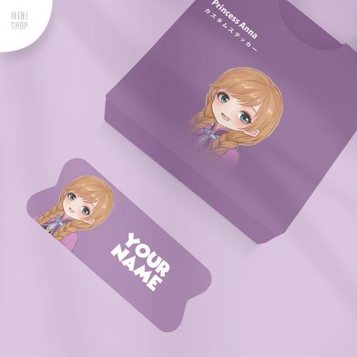 Promo princess anna - paket label stiker nama waterproof + baju + buku ...