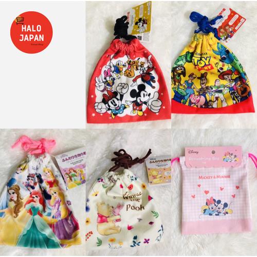 Jual fluffy drawstring bag tas serut original Daiso disney edition ...