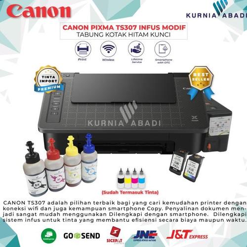 Jual EF Printer Canon PIXMA TS307 Infus Tabung Kotak Print WiFi Copy ...
