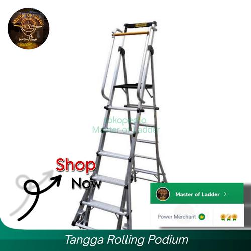 Jual Tangga Podium 2,8 Meter / Tangga Gudang Dorong Krisbow Mobile ...