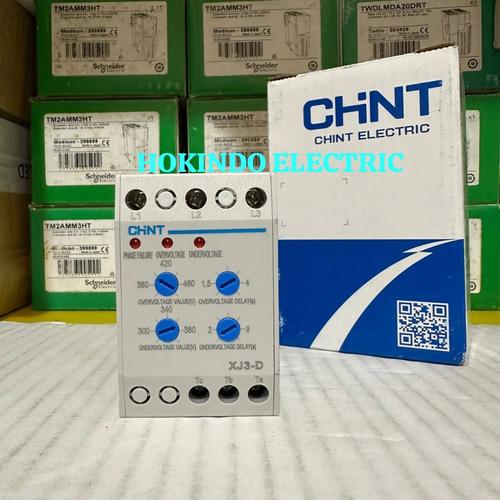 Jual CHINT XJ3-D PHASE FAILURE RELAY OVER / UNDERVOLTAGE 380V AC 3PHASE ...