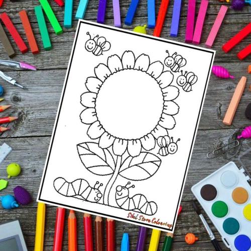 Jual Kertas Mewarnai Gambar Anak Tema Flower / Bunga - Kertas Brief ...