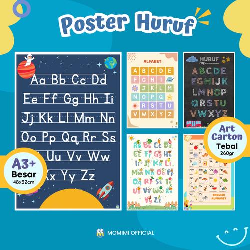 Jual Poster Alfabet Anak Poster Belajar Huruf Abjad Edukasi Anak ...