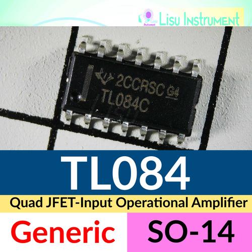Jual TL084 Quad High Slew Rate JFET-Input Operational Amplifier SOIC-14 - Texas Instrumen - Kota ...