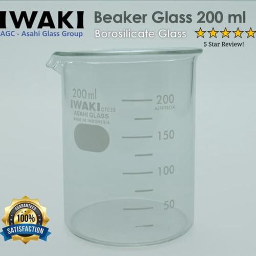 Jual Iwaki Pyrex Beaker Glass Low Form Gelas Kimia Gelas Takar - 200 ml ...