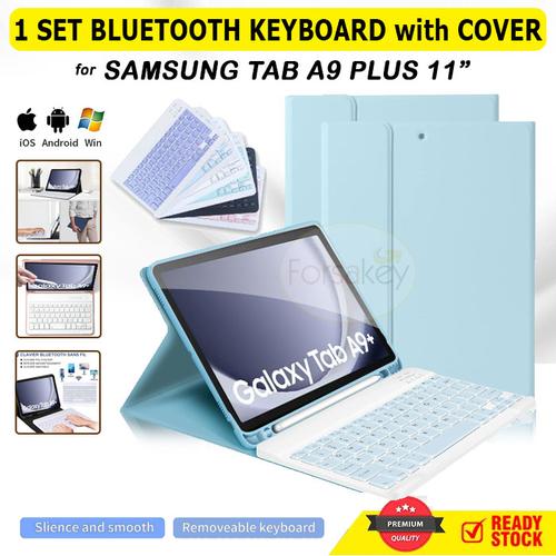 Jual Samsung Galaxy Tab A9 Plus 11 Inch 2023 Bluetooth Keyboard Case ...