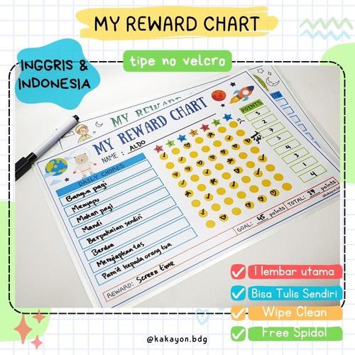 Jual Daily Reward Chart Anak Lembar Wipe Clean Laminating Jadwal ...