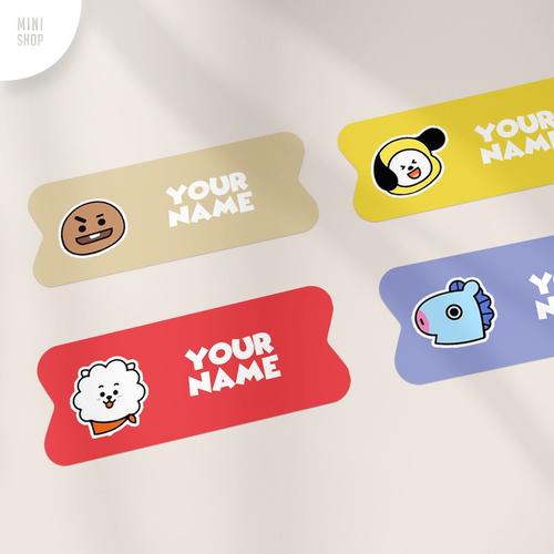 Jual BT21 - Paket Label Stiker Nama Custom (RJ / chimmy / shooky/mang ...