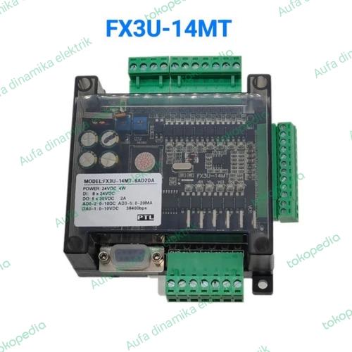 Jual FX3U-14MT 8DI 6DO 6AD 2DA- RS232 RS485 RTC - 14MT - FX3U-14MT ...
