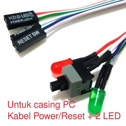 Jual Kabel front Panel POWER SW RESET 2 LED CPU tombol power PC cable ...