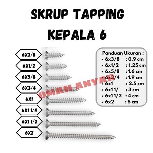 Jual Skrup Sekrup Tapping Baut Mur Screw JF Kayu Mebel Olimpik 1 bks ...