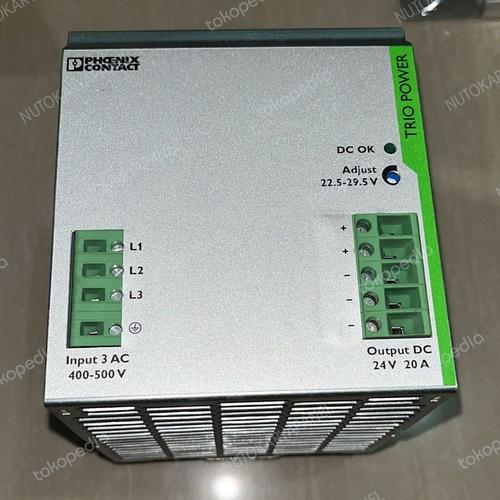 Jual PHOENIX TRIO-PS/3AC/24DC/20 POWER SUPPLY 24VDC 3PHASE 20A 2866394 ...