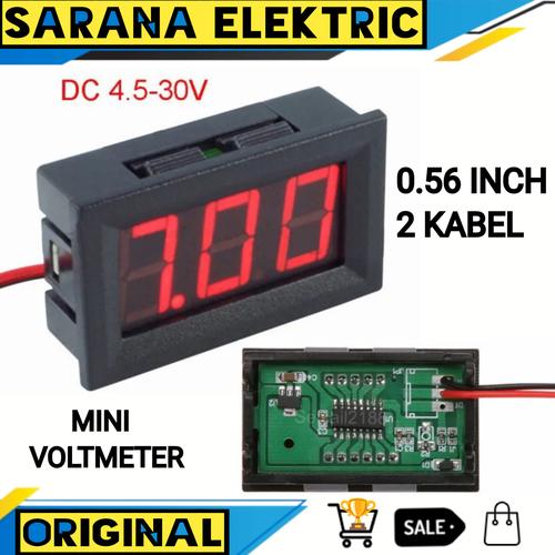 Jual VOLTMETER MINI DC 4,5-30V DIGITAL VOLT METER 0,56 INCH 2 KABEL 3 ...
