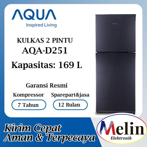 Jual KULKAS 2 PINTU AQUA D251 169 LITER TANPA BUNGA ES LOW WATT - Kota ...