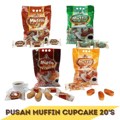 Promo PUSAN muffin cup cake isi 20 bolu original chocolate pandan ...