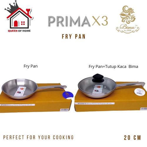 Jual Bima Prima X3 Frypan 20cm Penggorengan 3-ply Stainless BP220010 - Frypan 20cm - Jakarta ...