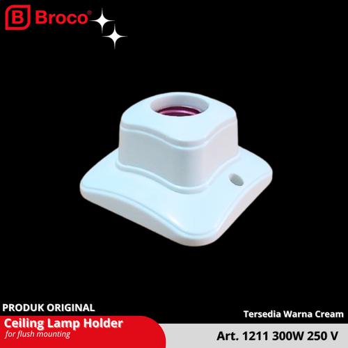 Jual Broco Fitting Lampu Plafon Segi 4 Oval 1211 Broco Cream - Kota ...