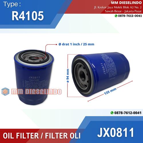 Jual JX0811 Oil Filter - Filter Oli R4105 Saringan Oli 4105 JX0811A ...