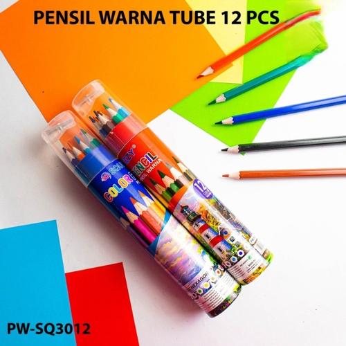 Jual Pensil Warna 12 Warna TABUNG Serutan TUBE Fancy/Color Pencil SQPW ...