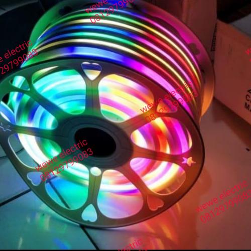 Promo NEON FLEX LED RGB 50M 50 METER 220V REMOTE WARNA WARNI KEDAP ...