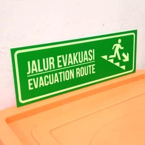 Jual RAMBU AKRILIK JALUR EVAKUASI TANGGA/EVACUATION ROUTE GLOWING UK ...