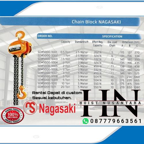 Jual CHAIN BLOCK 1TON X 3METER NAGASKI JAPAN KATROL 1TON X 3METER NAGASAKI - Jakarta Barat ...