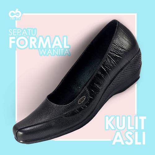 Promo Sepatu formal wanita / pantofel kerja kantor kulit asli hitam JUP 122 - 36 - Kota Bandung ...