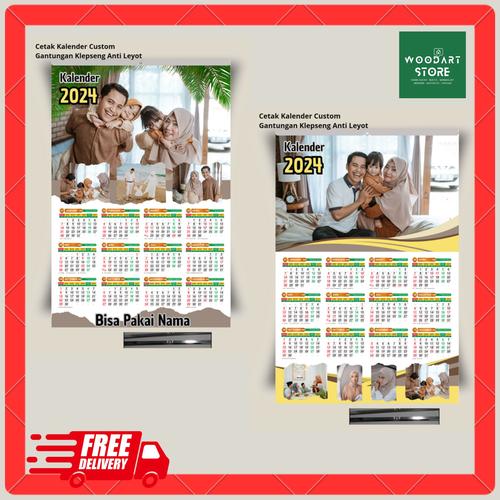 Jual KALENDER CUSTOM 2024 CETAK KALENDER PAKAI FOTO - 5 Foto, Random ...