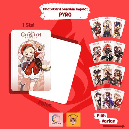 Jual Genshin Impact Pyro photocard/kartu bahan Art carton - P5 ...