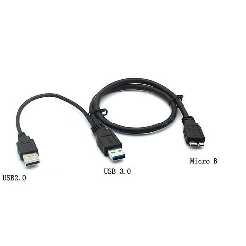 Jual Kabel Adapter Converter USB 3.0 Male Dual A USB 2.0 To Micro B USB ...
