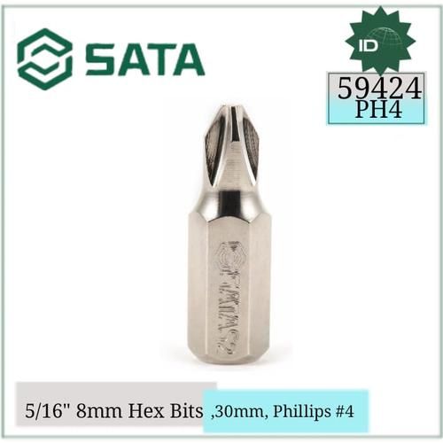 Jual Mata Obeng PH4 x 30mm 59424 (5pc/pack) 5/16" Hex Shank Bits PH 4 ...