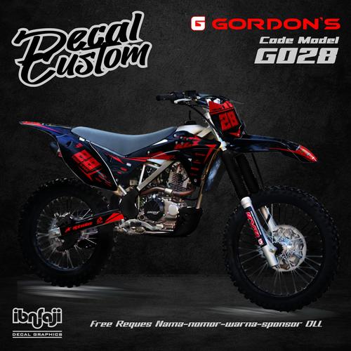 Jual Decal Gordon Klx Merah Hitam Full Body Custom G028 - PREM ...