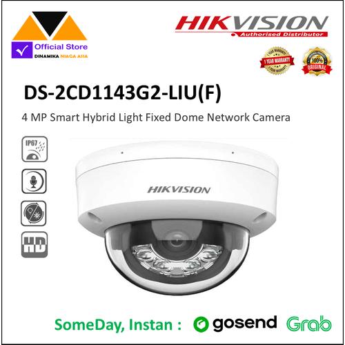 Jual IP Camera Hikvision 4 MP Smart Hybrid Light Dome DS-2CD1143G2-LIU(F) - Jakarta Barat ...