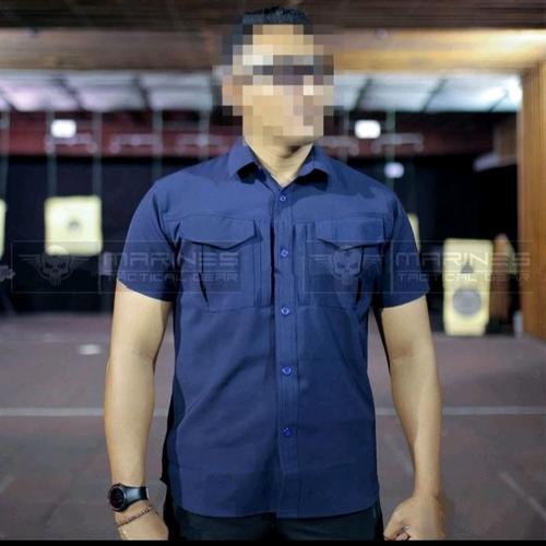 Jual Kemeja Biru Navy Tactical Paspampres Desain Merines - L - Jakarta ...