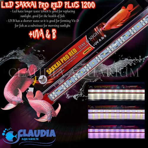 Jual Lampu LED View Aquarium SAKKAI PRO RED Plus 1200 UVA UVB Day ...